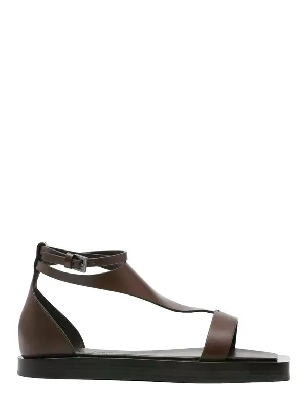 Max Mara Leather Sandals - Brown