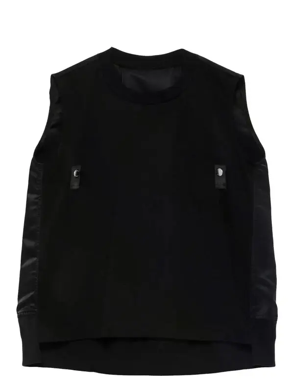 Sacai Contrasting-panel Vest - Black
