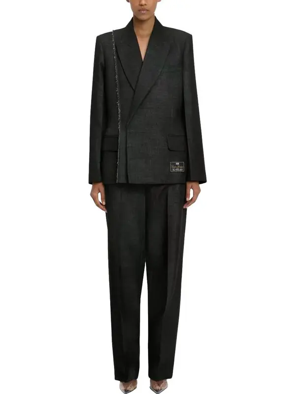 Victoria Beckham Seam-embellished Blazer - Black