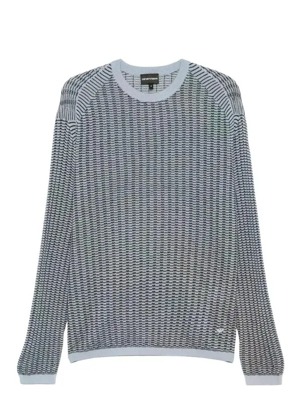 Emporio Armani Textured Sweater - Blue