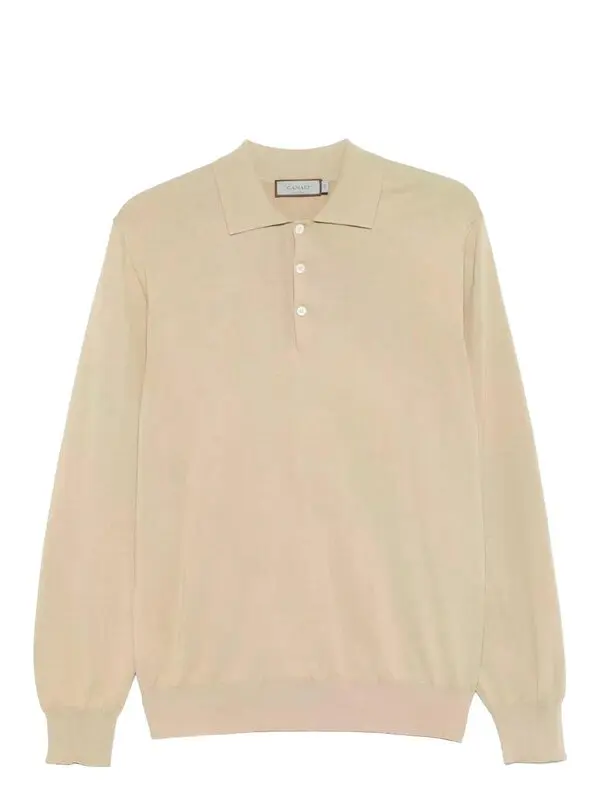 Canali Cotton Polo Top - Neutrals