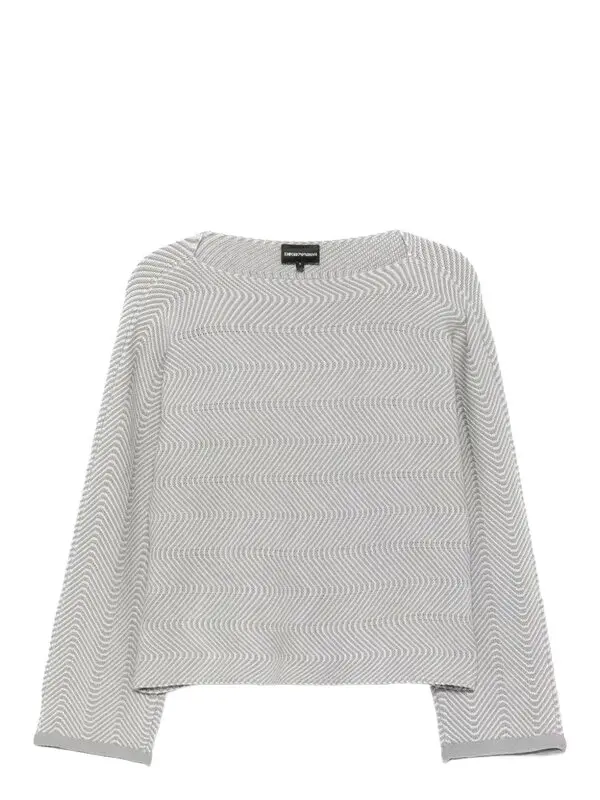 Emporio Armani Striped Sweater - Grey