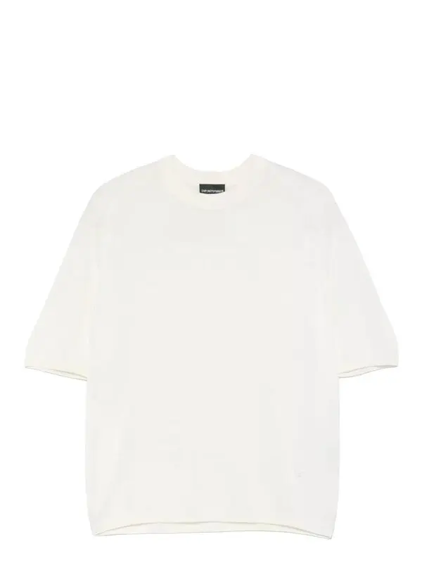 Emporio Armani Fine-knit T-shirt - Neutrals