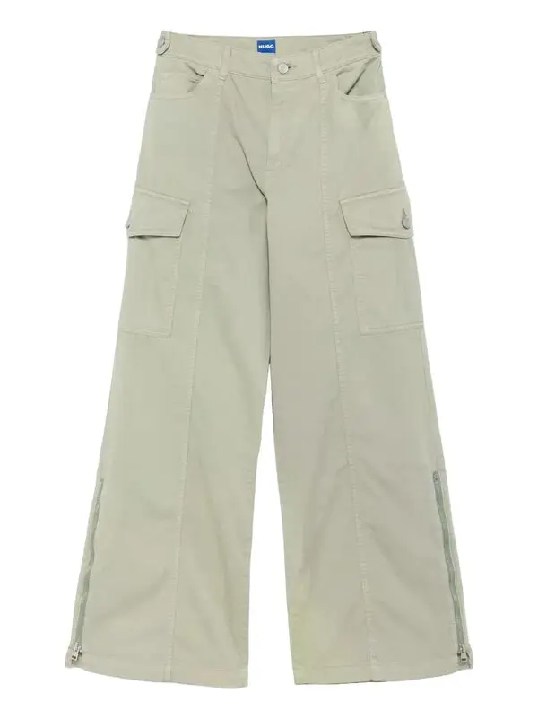Hugo Wide-leg Cargo Pants - Green