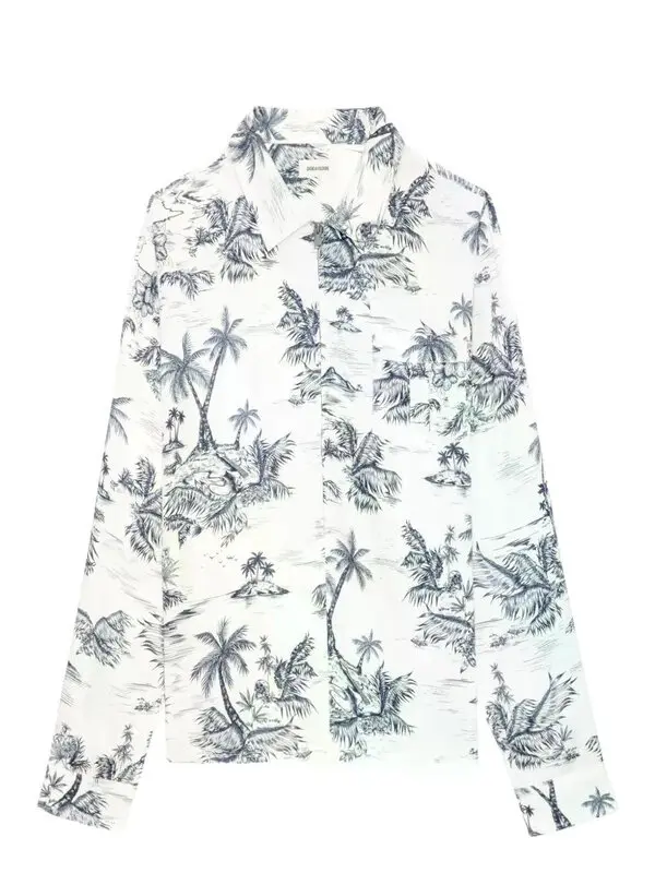 Zadig&Voltaire Suzy Palm-print Shirt - White