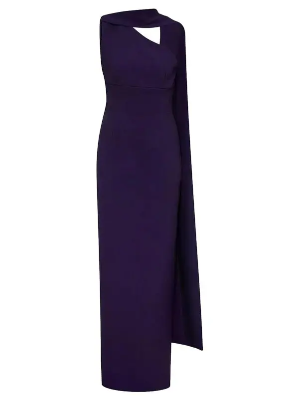 Rachel Gilbert Clara Asymmetrical Wrap Dress - Blue