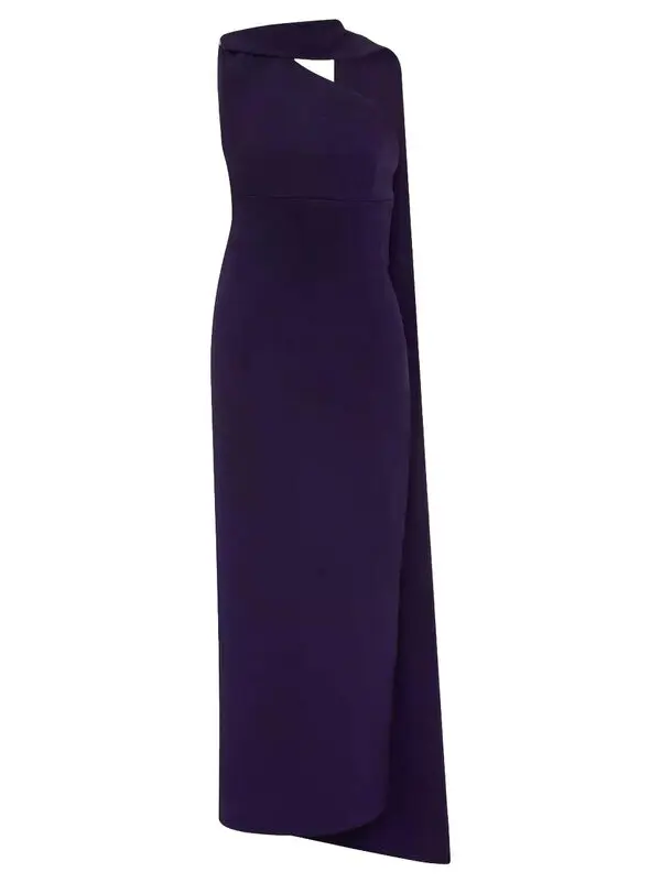 Rachel Gilbert Clara Asymmetric Evening Dress - Blue