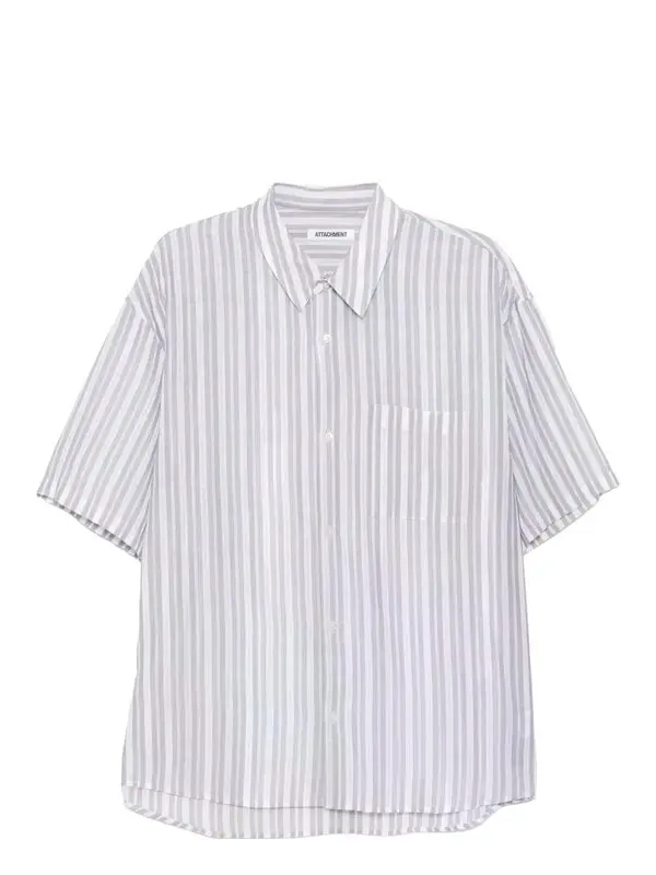 Attachment Striped Shirt - Grey