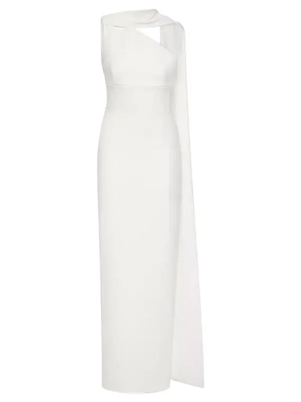 Rachel Gilbert Asymmetrical Gown - White