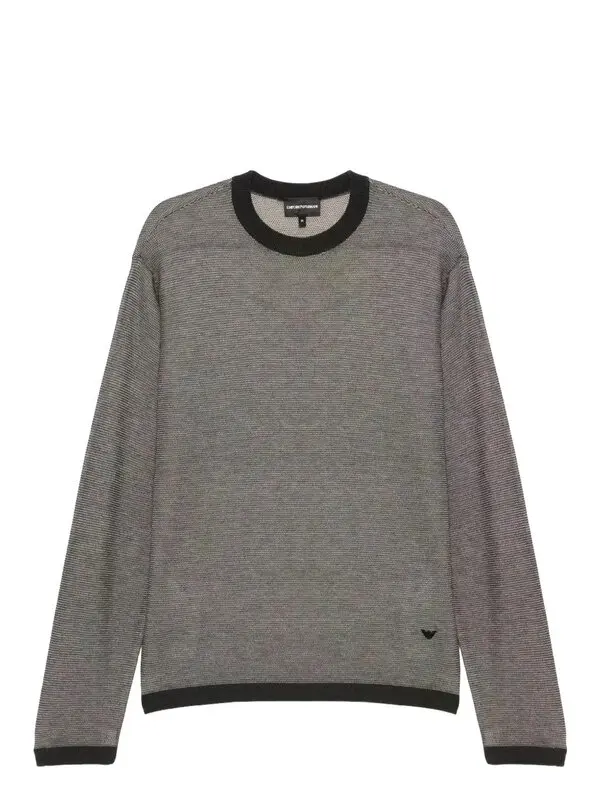 Emporio Armani Textured Pullover Sweater - Grey