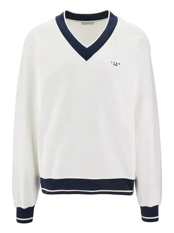 1989 STUDIO Logo-embroidered Jumper - White