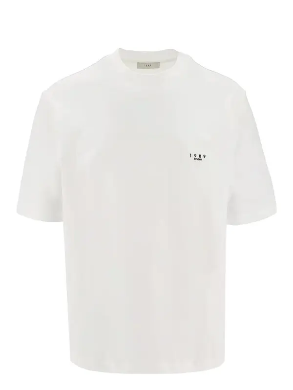 1989 STUDIO Logo-embroidered T-shirt - White