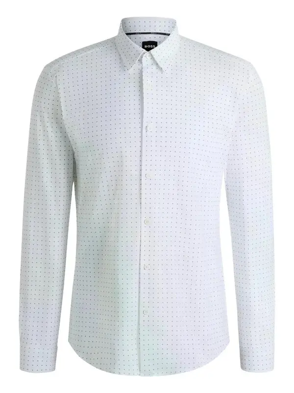 BOSS Patterned Shirt - White