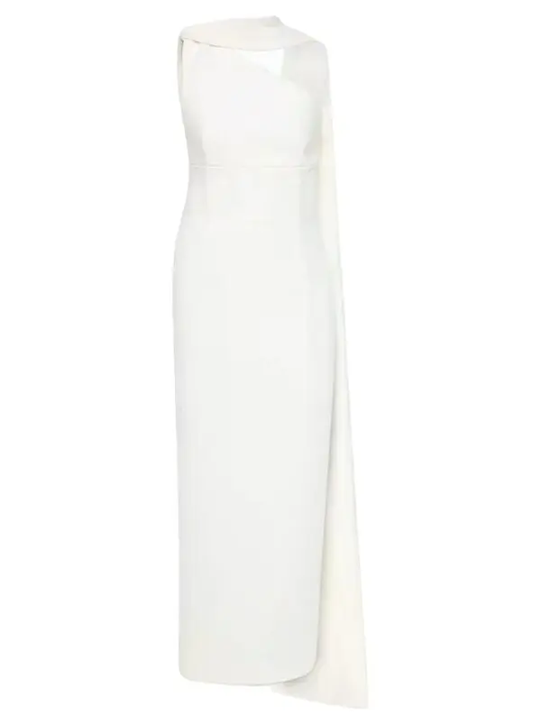 Rachel Gilbert Clara Asymmetric Midi Dress - White