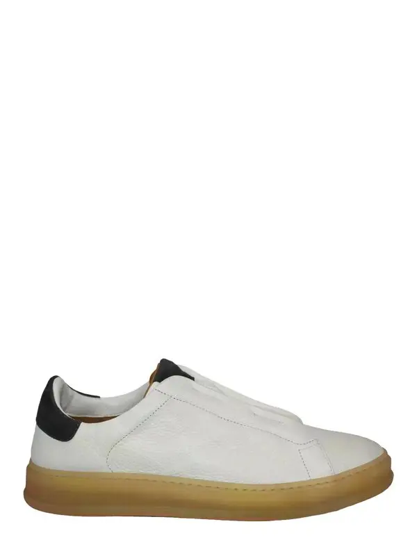 Kiton Slip-on Leather Trainers - White