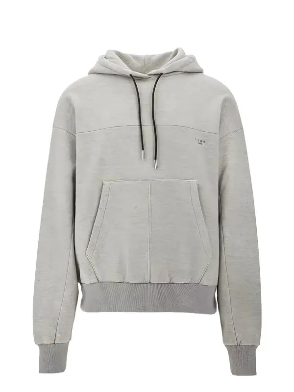 1989 STUDIO Logo-embroidered Hoodie - Grey