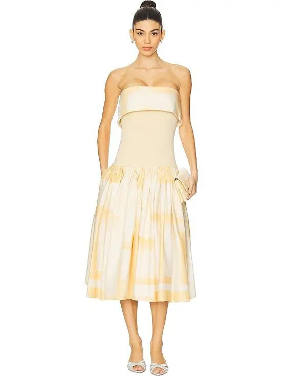 Alexis Robia Dress - Beige Brushstroke