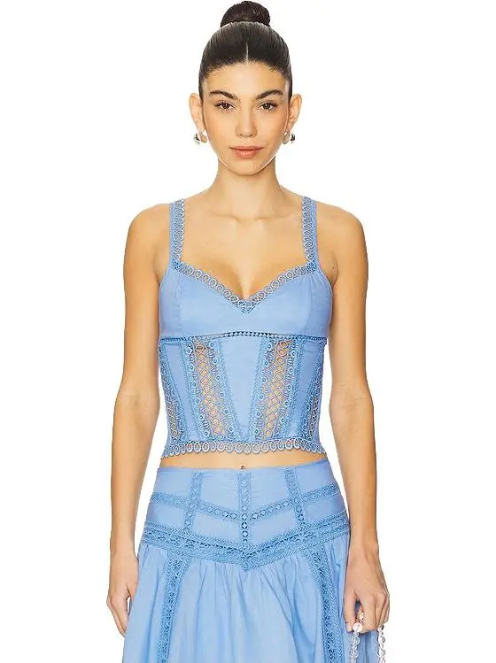Charo Ruiz Ibiza Poppy Top - Blue Washed