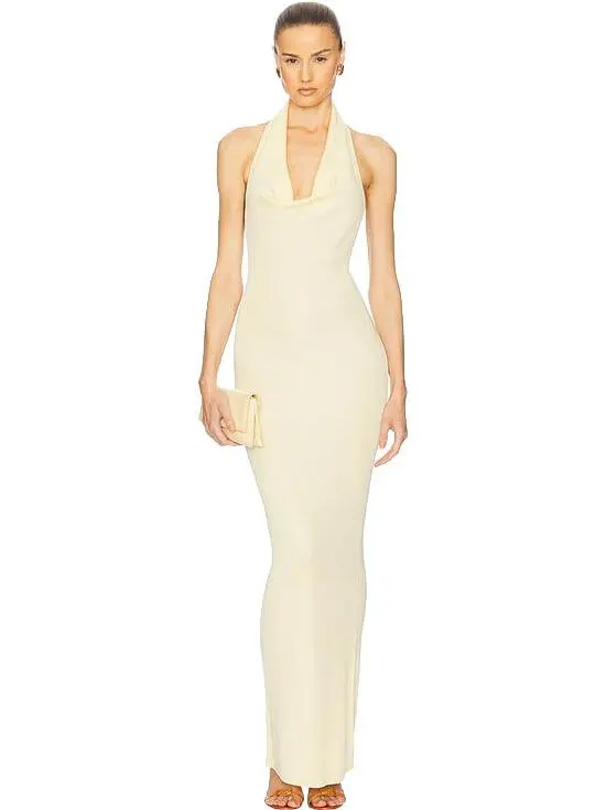 HELSA Aaliyah Maxi Knit Dress - Butter Yellow