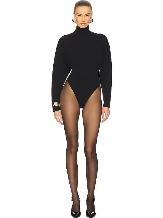 HELSA Calloway Knit Bodysuit - Black