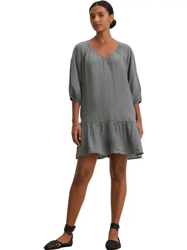 Velvet By Graham & Spencer Kaylie Linen Dress - Gray