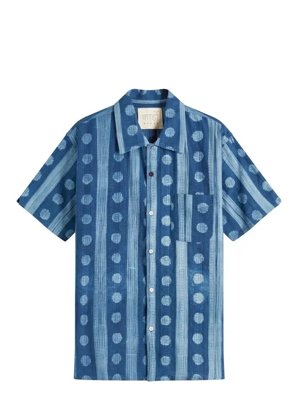 KARDO Chintan Shibori Dye Vacation Shirt - Blue