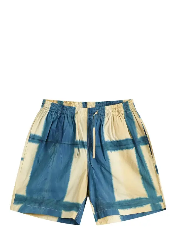 KARDO Clamp Dye Drawstring Shorts - Blue