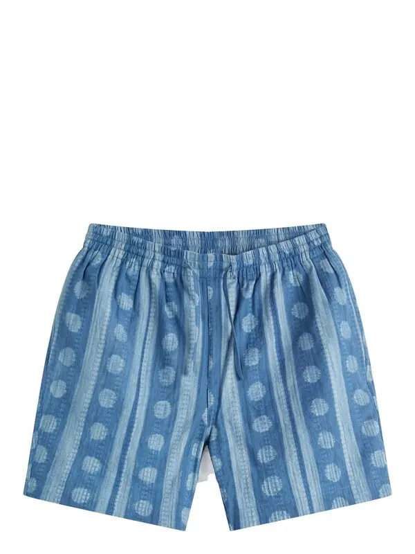 KARDO Shibori Dye Drawstring Shorts - Blue