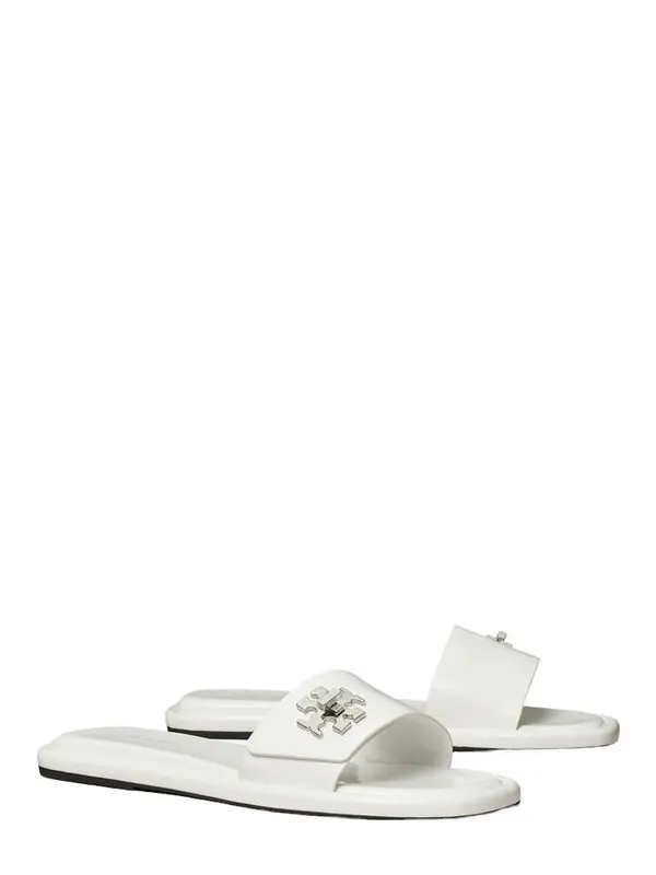 Tory Burch Turnlock Cross-band Slides - Cloud