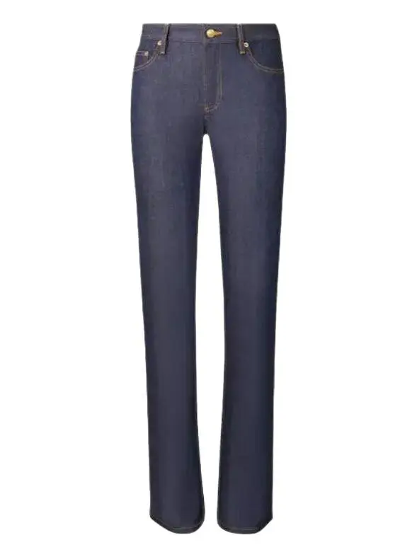 Tory Burch Cotton Skinny-leg Jean - Raw/unwashed