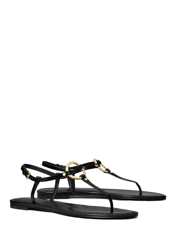 Tory Burch Ring T-strap Sandal - Perfect Black
