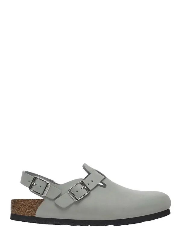 BIRKENSTOCK Tokio Nubuck Clogs - Pure Sage