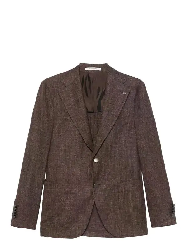 Tagliatore Brooch-detail Blazer - Brown