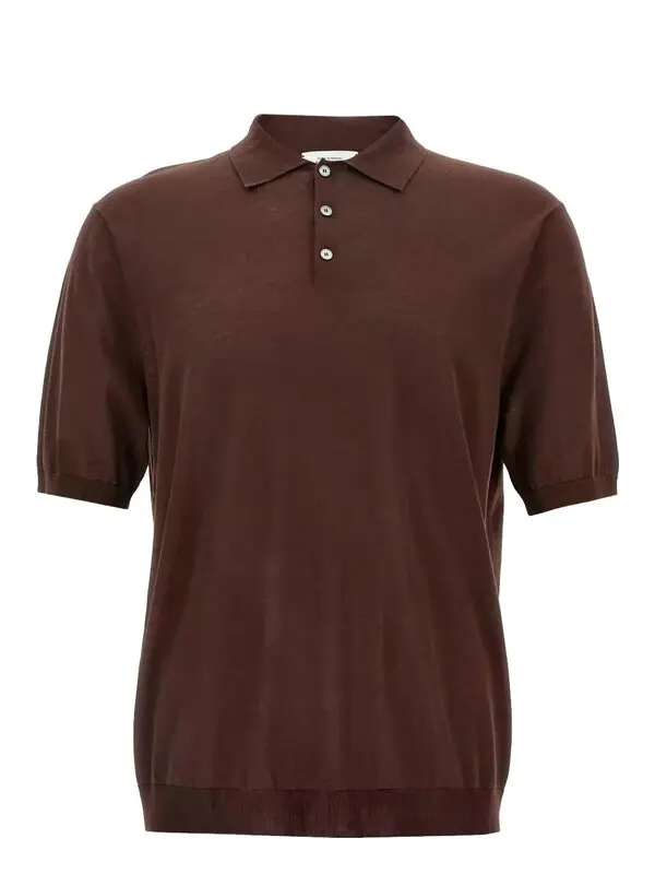 BALLANTYNE Short-sleeve Polo Shirt - Brown