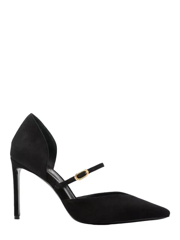 GINISSIMA 95mm Buckle-strap Pumps - Black