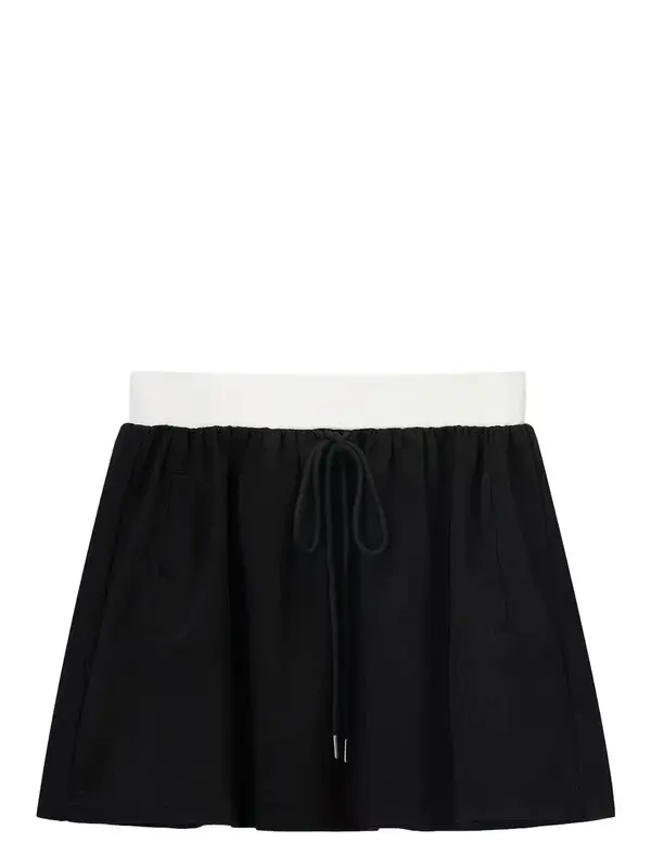 B+AB Cotton-blend A-line Skirt - Black