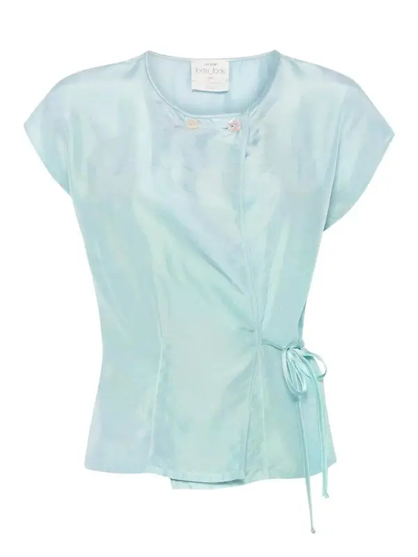 FORTE_FORTE Wrap Blouse - Blue