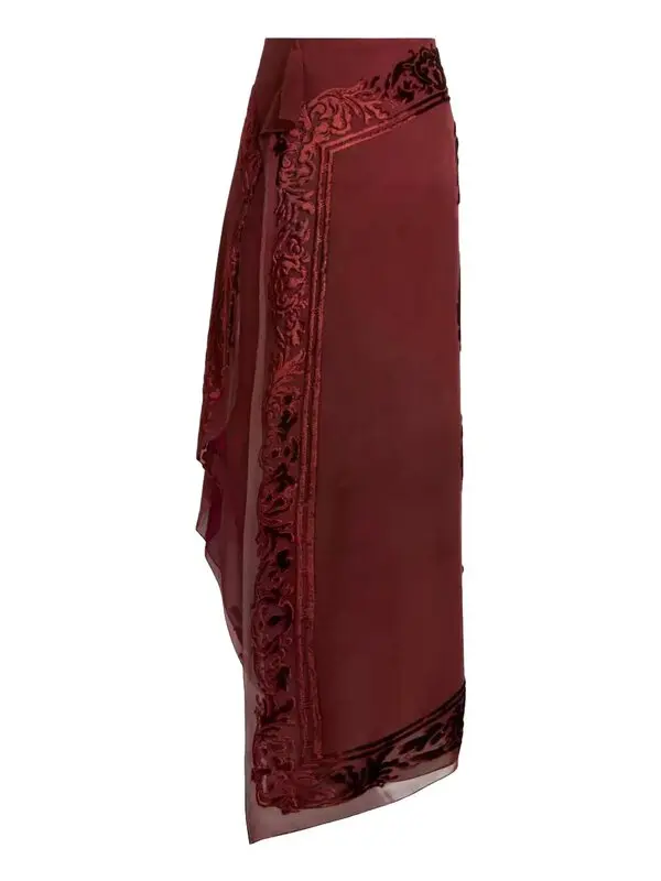 Etro Semi-sheer Midi Skirt - Red