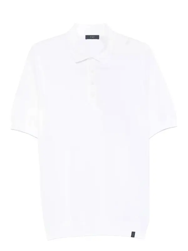 FAY Piqué Polo Shirt - White