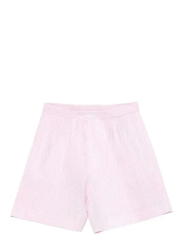 Aspesi Seersucker Bermuda Shorts - Pink