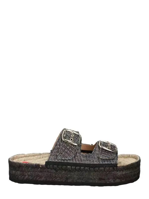 Moschino Double-buckle Espadrilles - Black