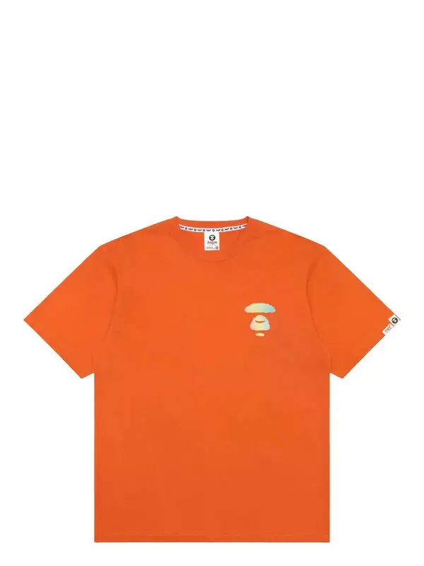 AAPE BY *A BATHING APE Moonface Logo-print T-shirt - Orange