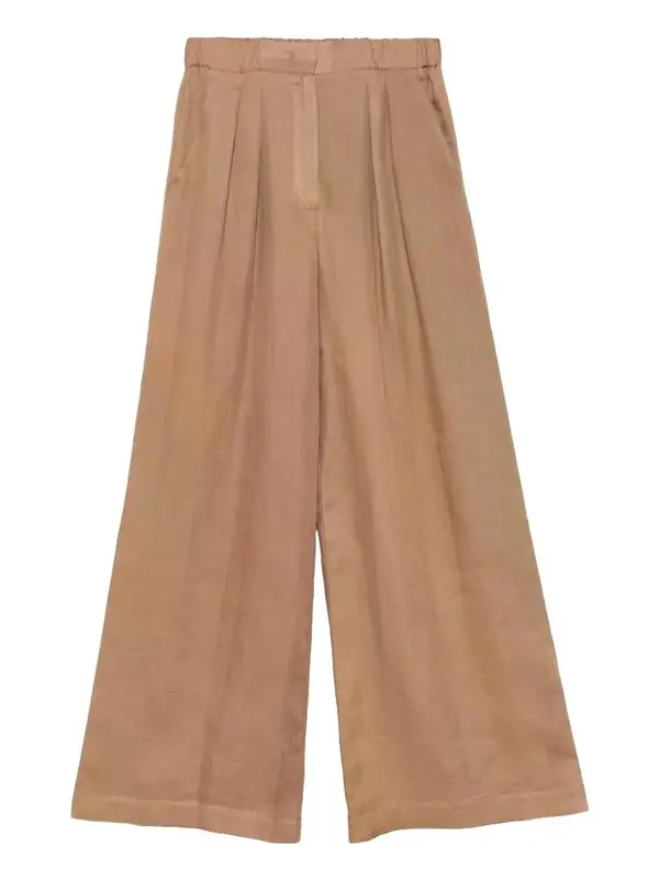 Lorena Antoniazzi Pleat-detailing Trousers - Brown