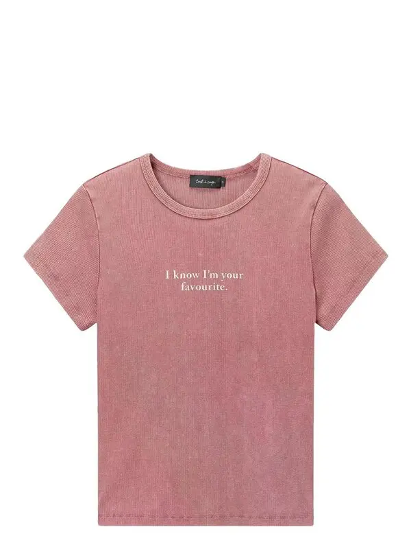 TOUT A COUP Slogan Print T-shirt - Pink