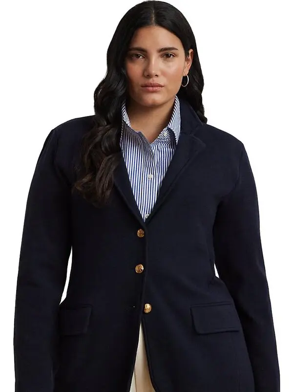 Ralph Lauren Cotton-blend Sweater Blazer - Lauren Navy