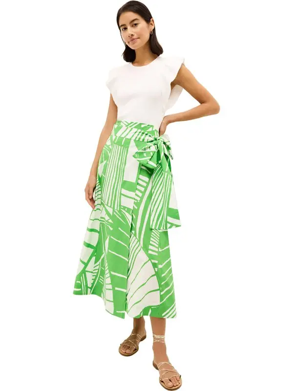 MARIE OLIVER Estine Wrap Skirt - Verdant