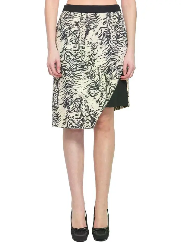 UNGARO Animalier Print Skirt - White