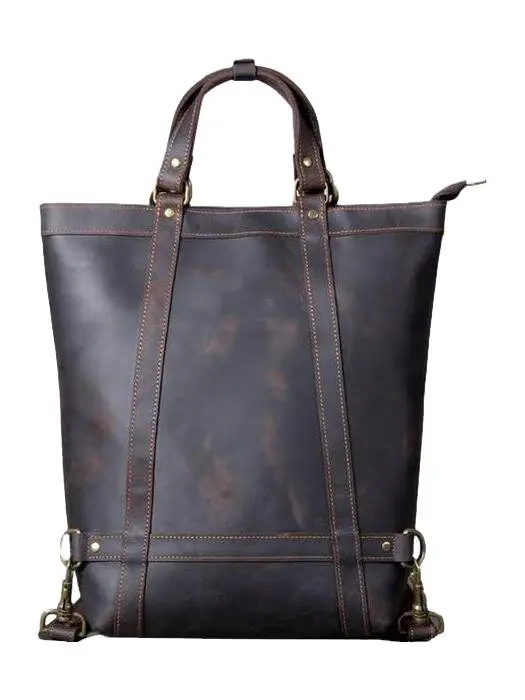 STEEL HORSE LEATHER The Icarus Backpack - Dark Brown