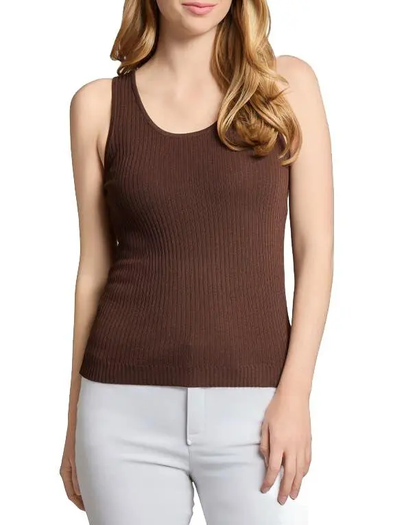 Jones New York Sutton Rib Sweater Tank - Fudge