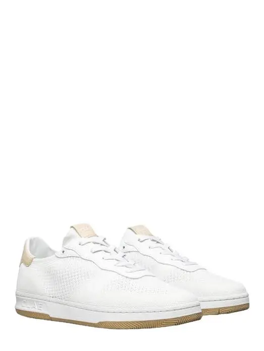 Clae Davis Perforated Low Top Sneakers - White Wood Ash